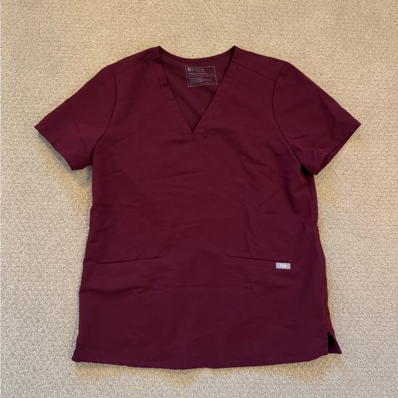 Figs | Tops | Figs Maroon Scrub Top | Poshmark